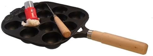 Cast Iron Takoyaki Pan with Takoyaki Pin N Brush - Walmart.com