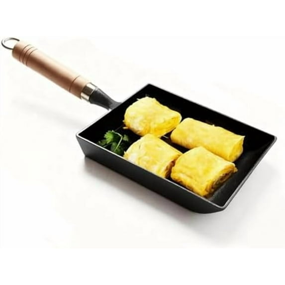 Cast Iron Tamagoyaki Pan 6×7 Inch – Square Japanese Omelette Skillet ...