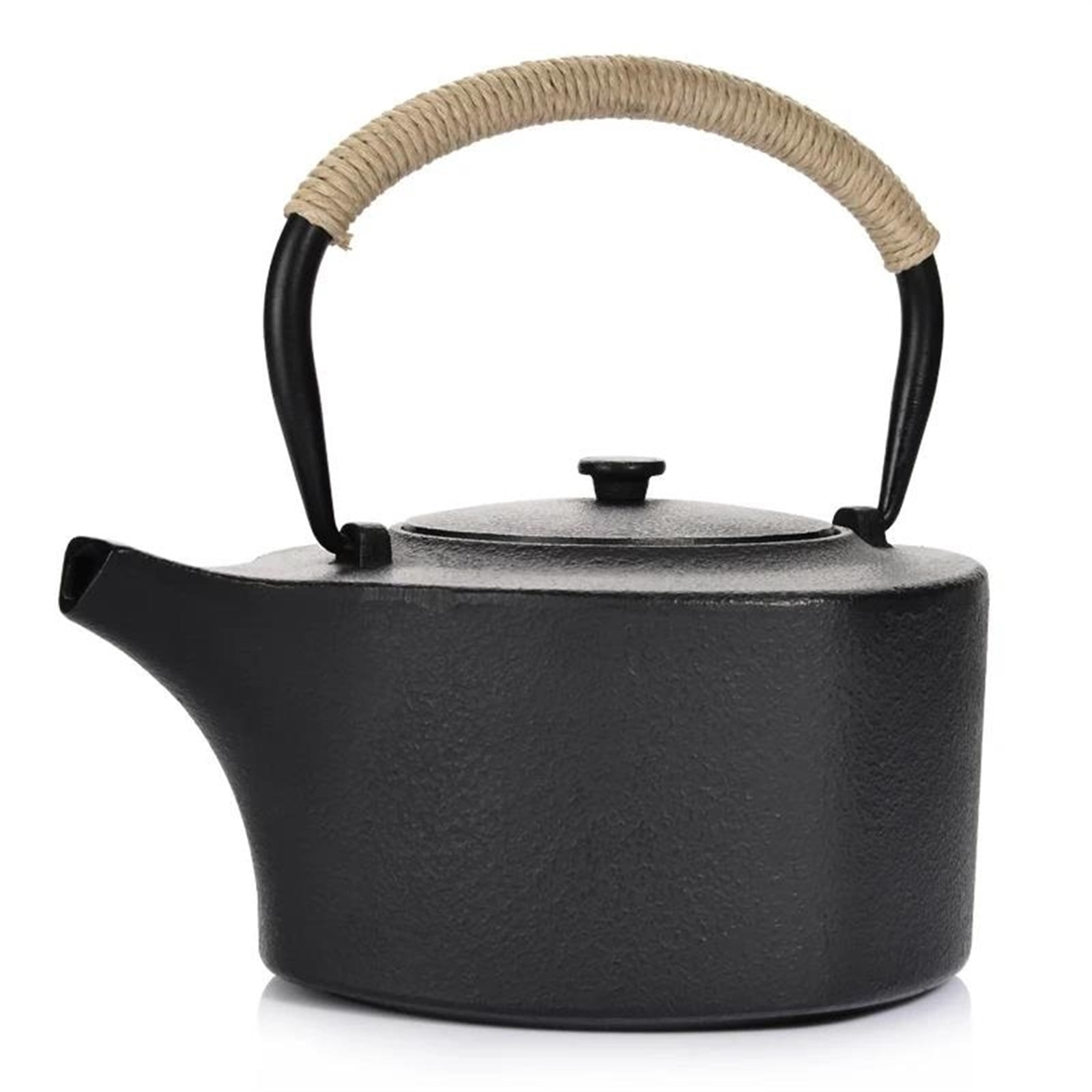Cast Iron Tea Pot Set 1.25L Stainless Steel Strainer Tea Kettle ...