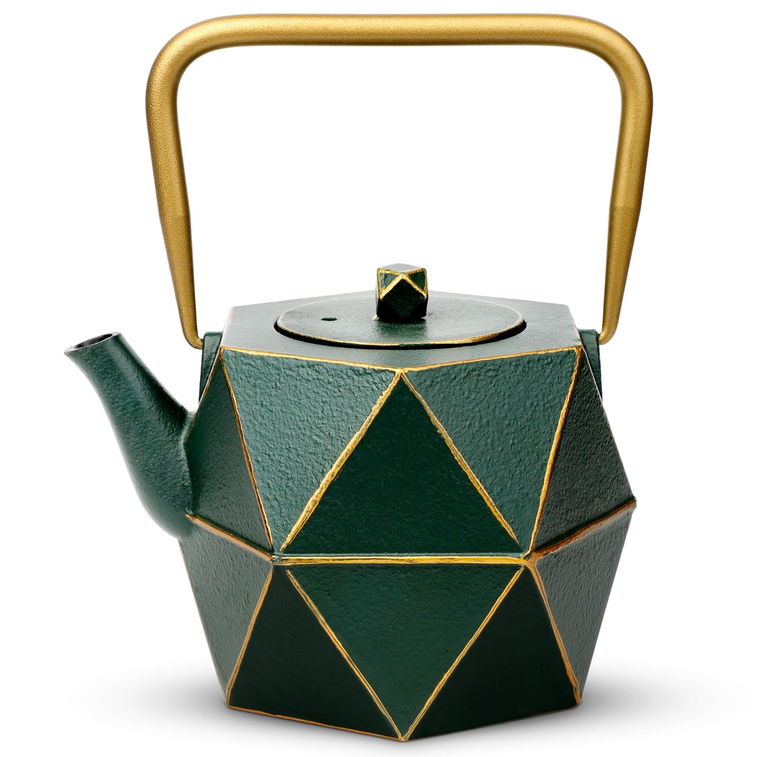 Cast Iron Teapot Green Diamond 11 oz / 325 ml Stovetop Safe Loose Tea ...