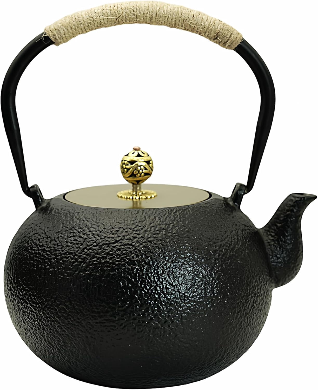 Cast Iron Teapot , Japanese Tetsubin with Enamel, Black Tea Pot with ...