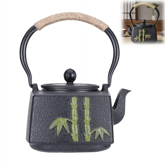 Cast Iron Teapot with Rust-Proof Steel Infuser, 30oz Japanese Tetsubin ...