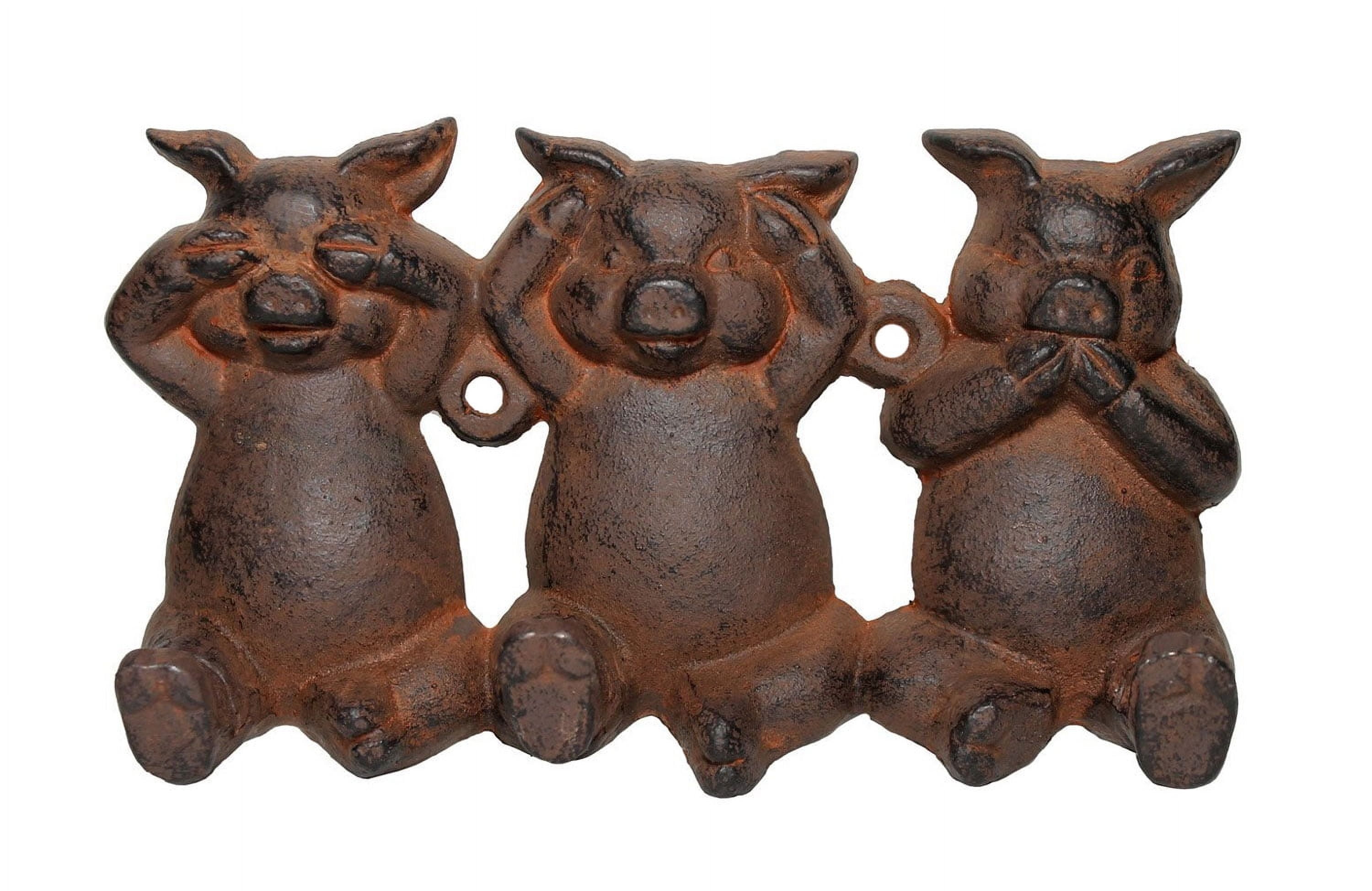 Cast Iron Three Little Pigs Triple Wall Hook - Walmart.com