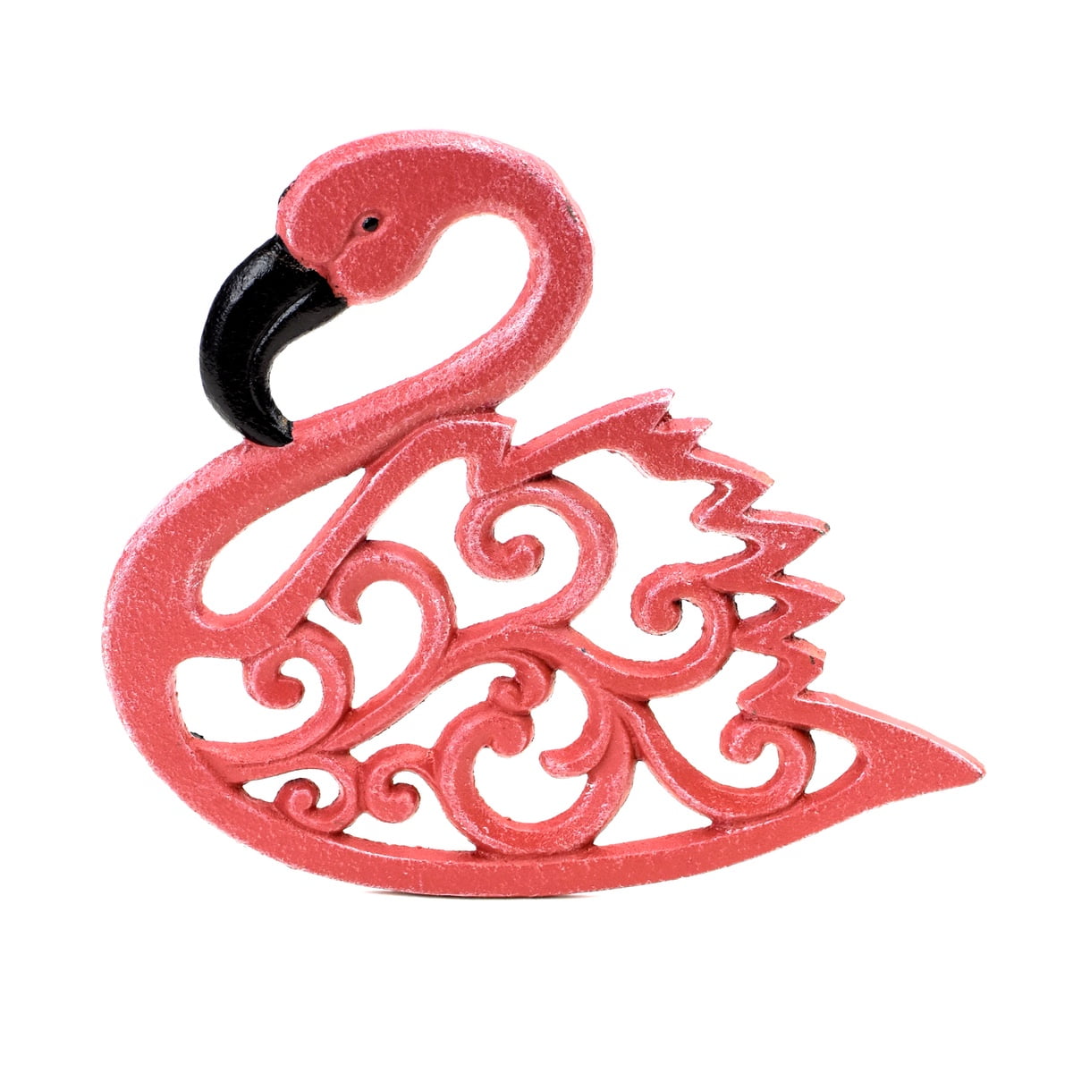 Cast Iron Tropical Pink Flamingo Hot Pan Trivet Metal Cooking Pot Pad ...