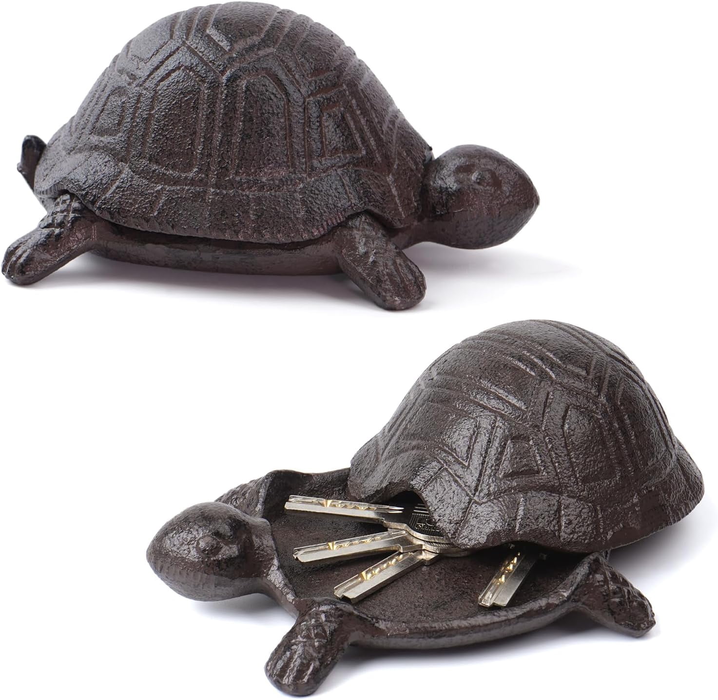 Cast Iron Turtle Outdoor Key Hider for Garden Decor - Hide A Key Holder ...
