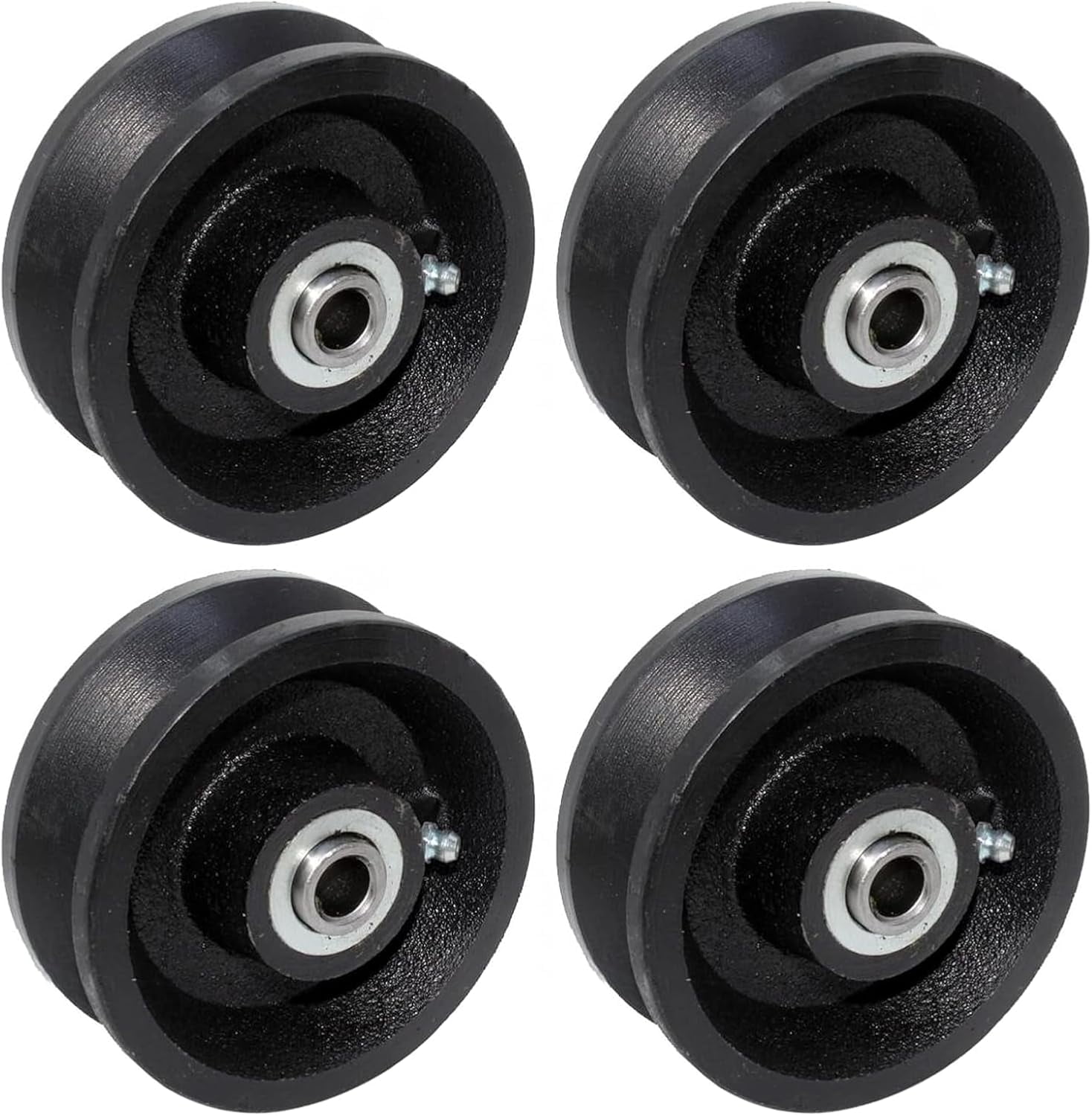 Cast Iron V Groove Wheel Set with Wheel Box, 4 Gate Wheels for Roller ...