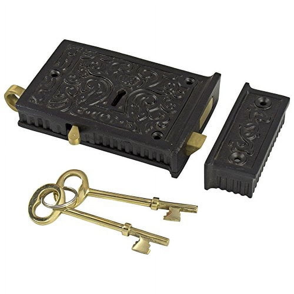 Cast Iron Victorian Surface Rim Lock with Dead Bolt - Walmart.com