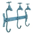 Cast Iron Vintage Rustic Blue Farmhouse Sink Faucet Spigot Triple Wall ...