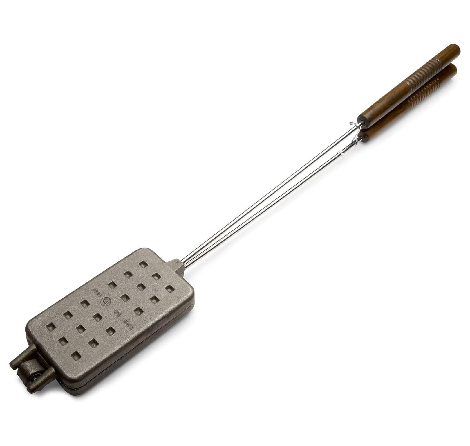 Cast Iron Waffle Iron - 1405 Camp Waffle Maker with Long Handles ...