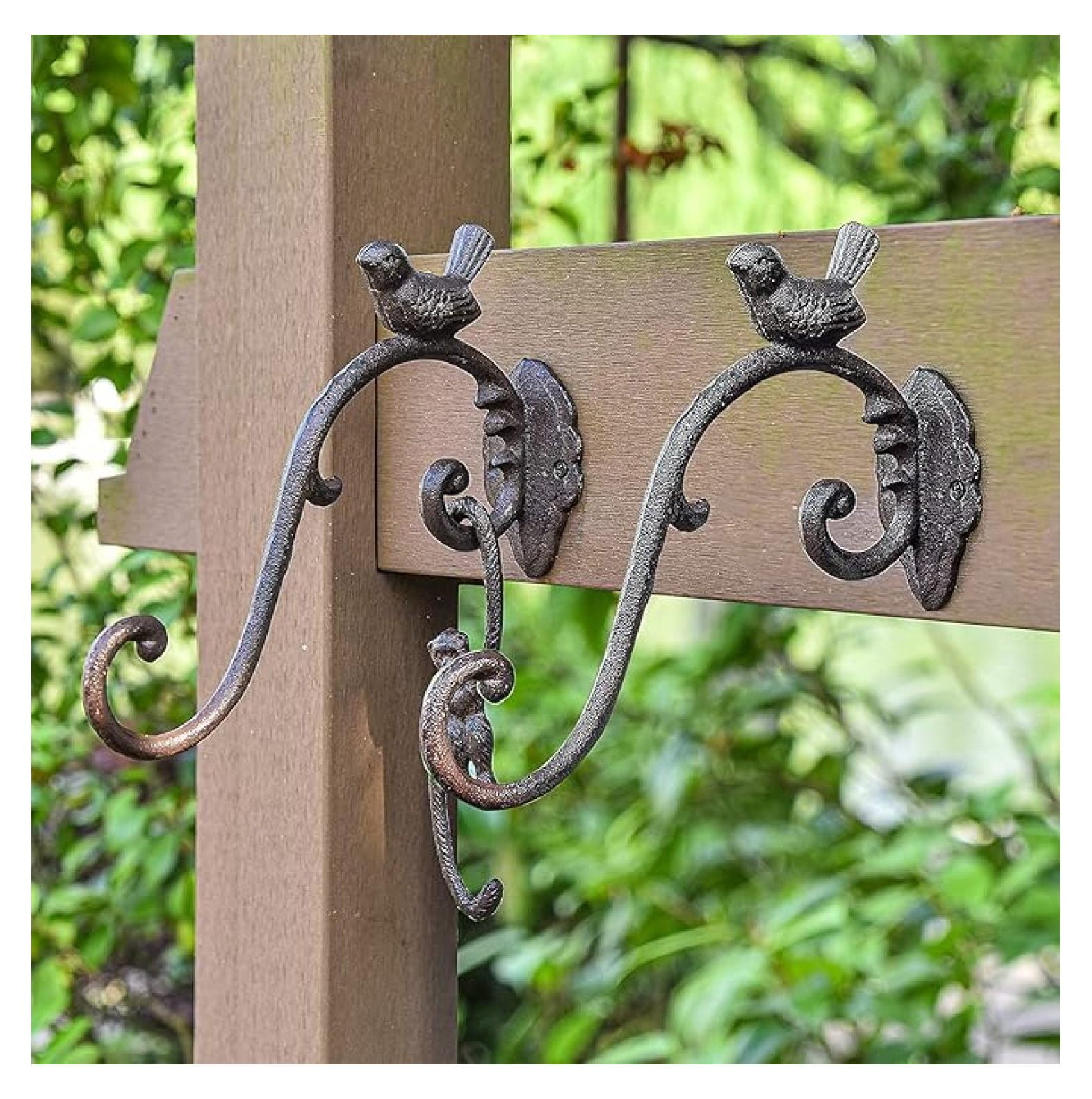 Cast Iron Wall Hanging Plant Bracket, 2 Pack 10 Inch Decorative Plant ...