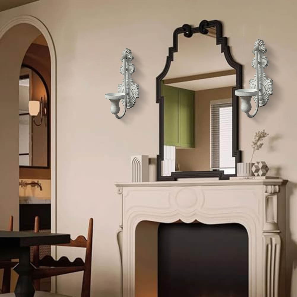 Cast Iron Wall Mount Candle Holders With Antique Finish Home Decoration ...