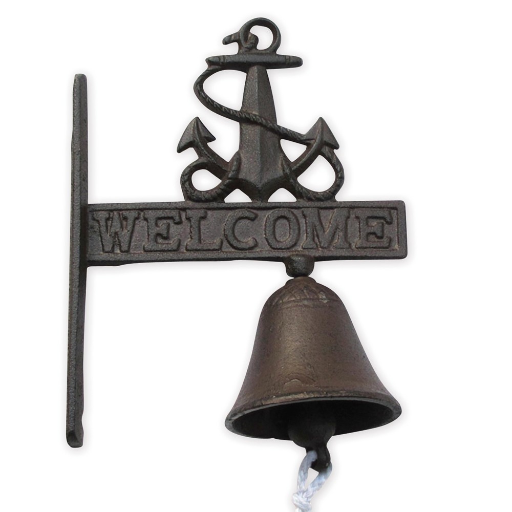 Cast Iron Welcome Bell with Anchor QGM15596 - Walmart.com