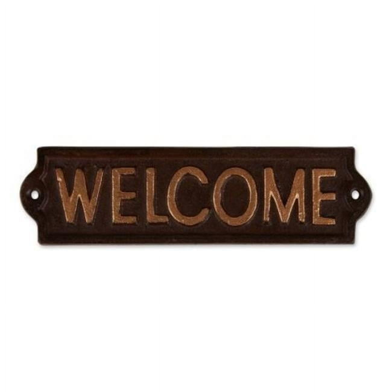 Accent Plus 4506279 Welcome Cast Iron Sign, Brown - Walmart.com