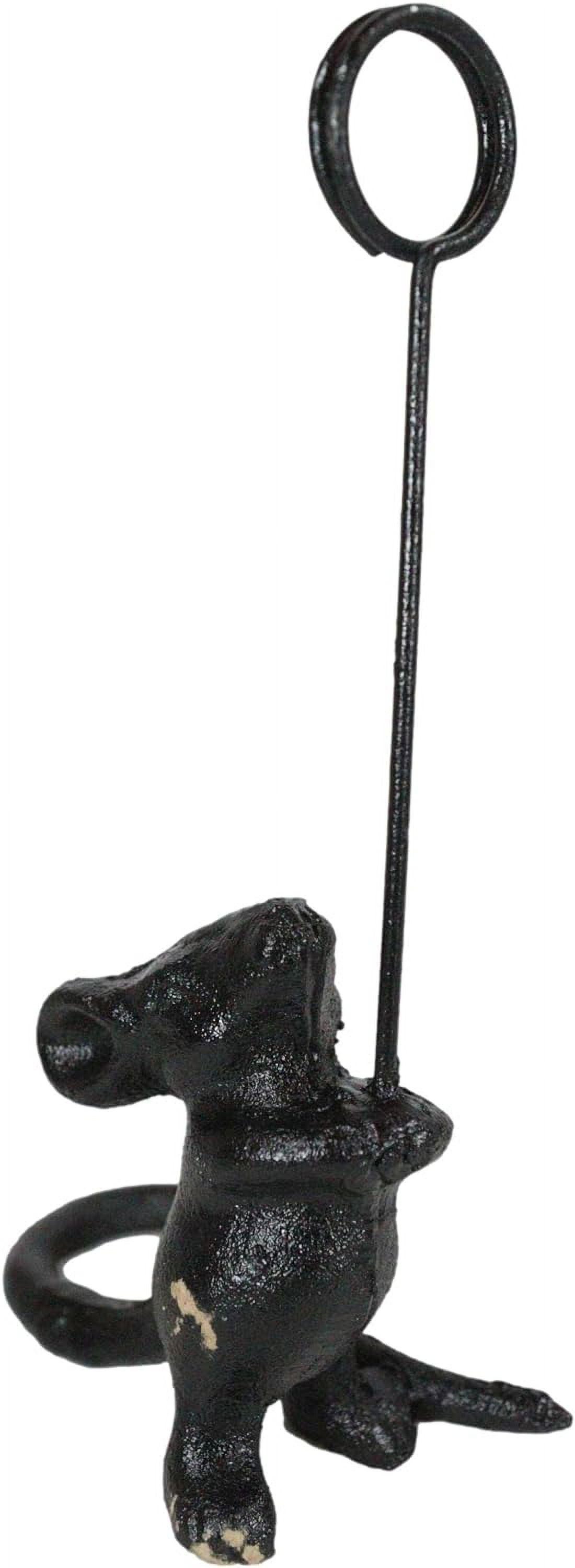 Cast Iron Whimsical Standing Mouse Hamster Decorative Collectible Note ...