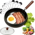 Cast Iron Wok Pan, Uncoated, Hand-Forged, Non-Stick, with Lid and ...