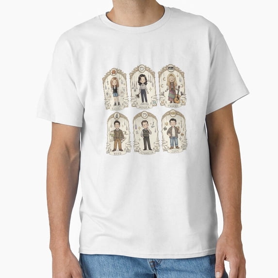 Cast Members Silhouette Group Typography Television Comedy Fan Tee T ...