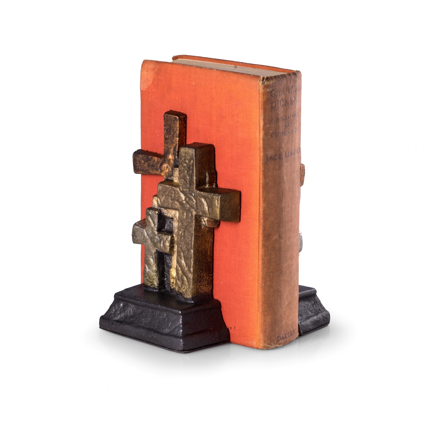Cast Metal Cross Bookends with Bronzed Finish. - Walmart.com
