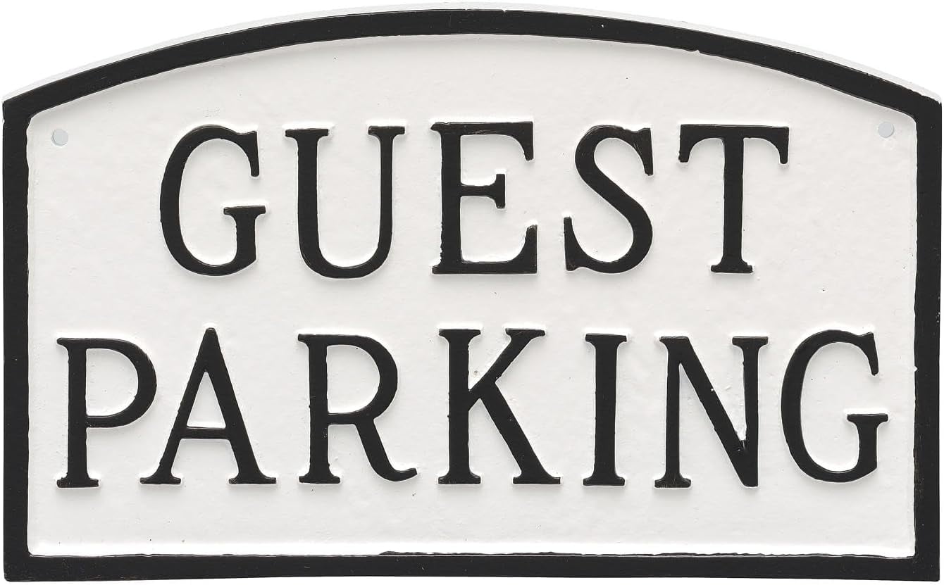 Cast Metal Guest Parking Arch Plaque Sign WALL Or LAWN Display Plaque ...