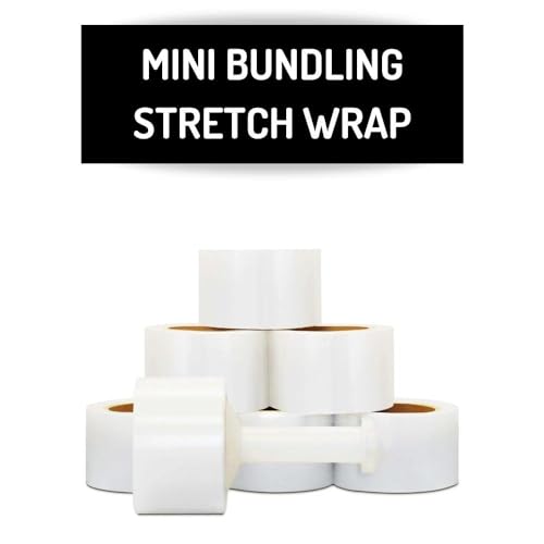 Cast Narrow Banding Stretch Wrap Film Self-Adhering 3 Inch x 1000 Feet x 80 Gauge 18 Rolls ...