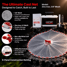 Cast Net 8ft for Fishing and Bait