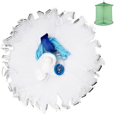"NEWEEN Throwing Saltwater Bait Cast Net, Hand Fishing with 3/8"" Mesh ...