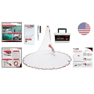 Betts Tyzac 3 Foot Nylon Cast Net 3/8 inch Mesh - Walmart.com