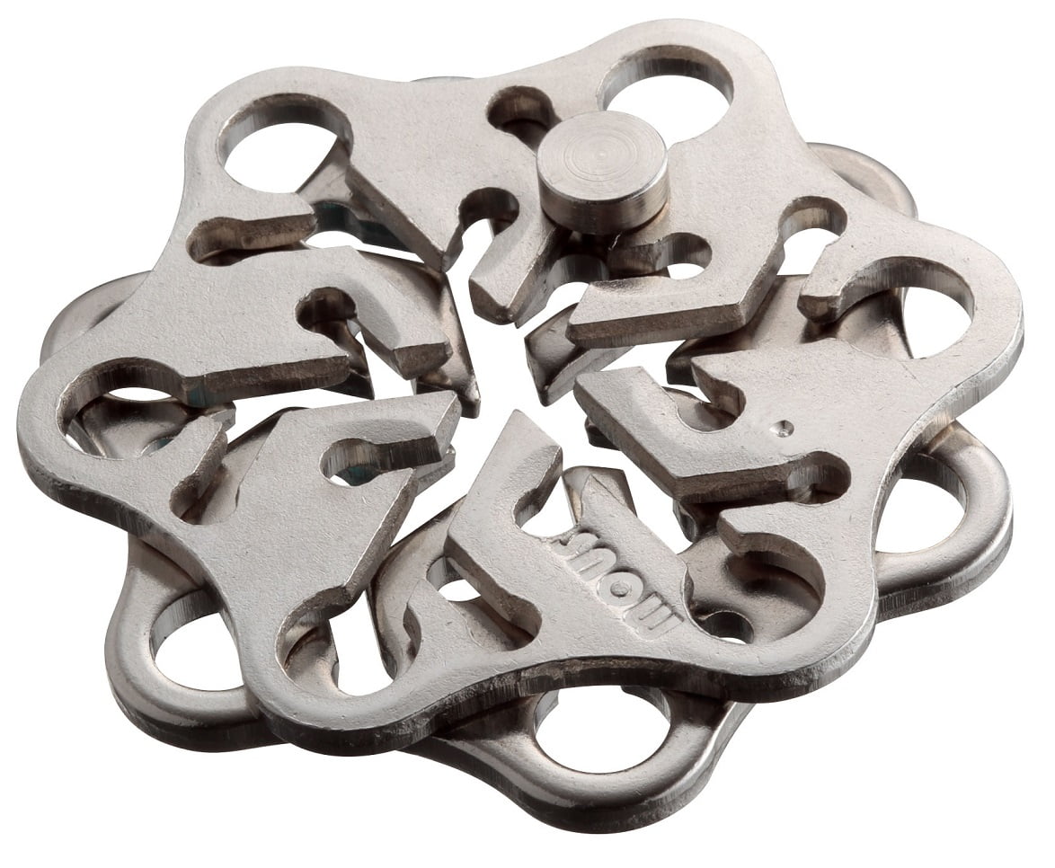 Hanayama Cast Snow Metal Puzzle, Maze Snow Crystal Design, Level 2 ...