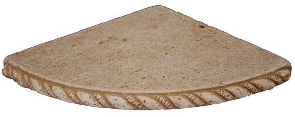 Cast Stone Caddy Rope Round - Mocha Color - Corner Shelf for Bathroom ...