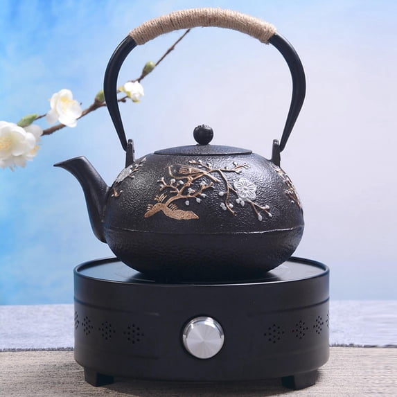 Cast Teapot Traditional Tea Kettle 1.2L for Parents Kitchen Decoration ...