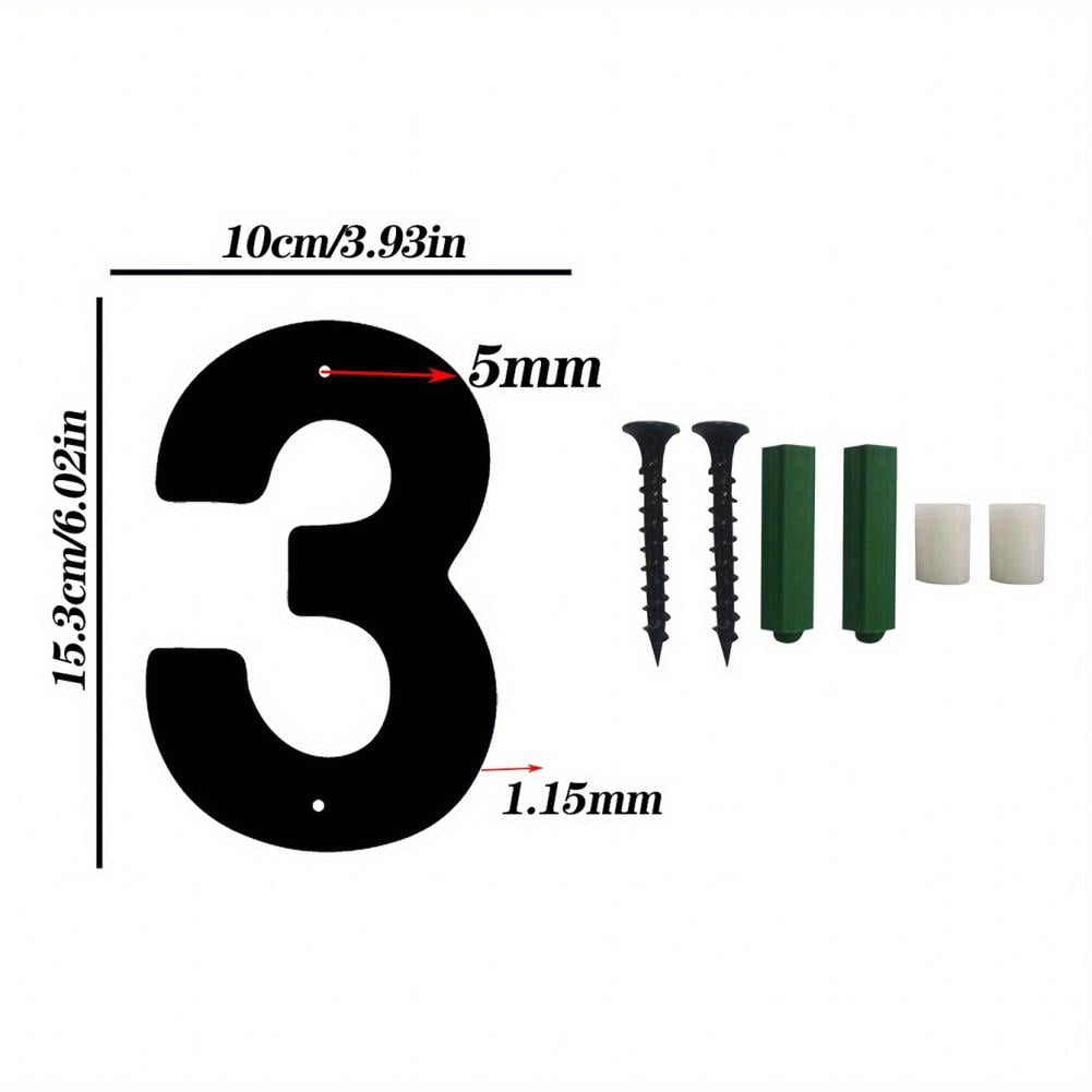 Cast Wrought Iron Black Antique House Door Address Letters Numbers ...