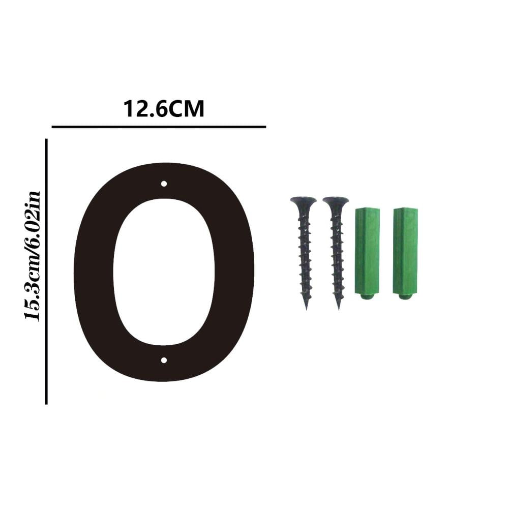 Cast Wrought Iron Black Antique House Door Address Numbers Alphabet ...