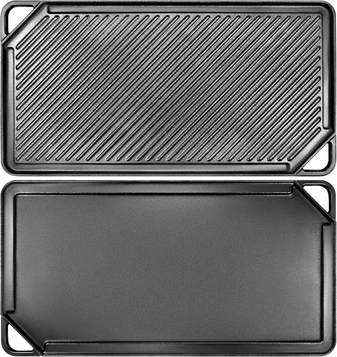 Cast iron double-sided baking tray, perfect for gas ovens and stoves ...