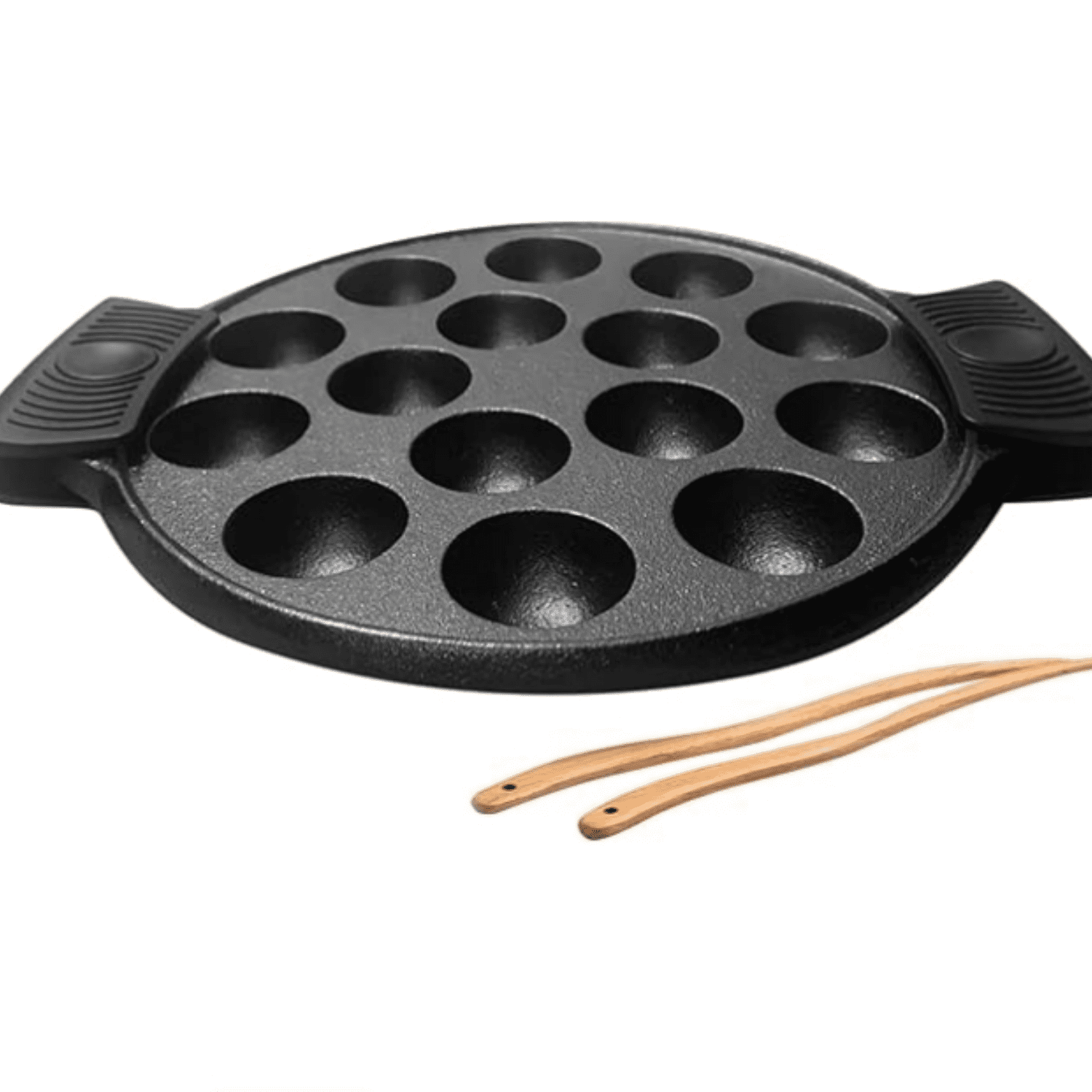Cast iron pot/pot/suitable for flat bottomed pan, pan (15 holes ...