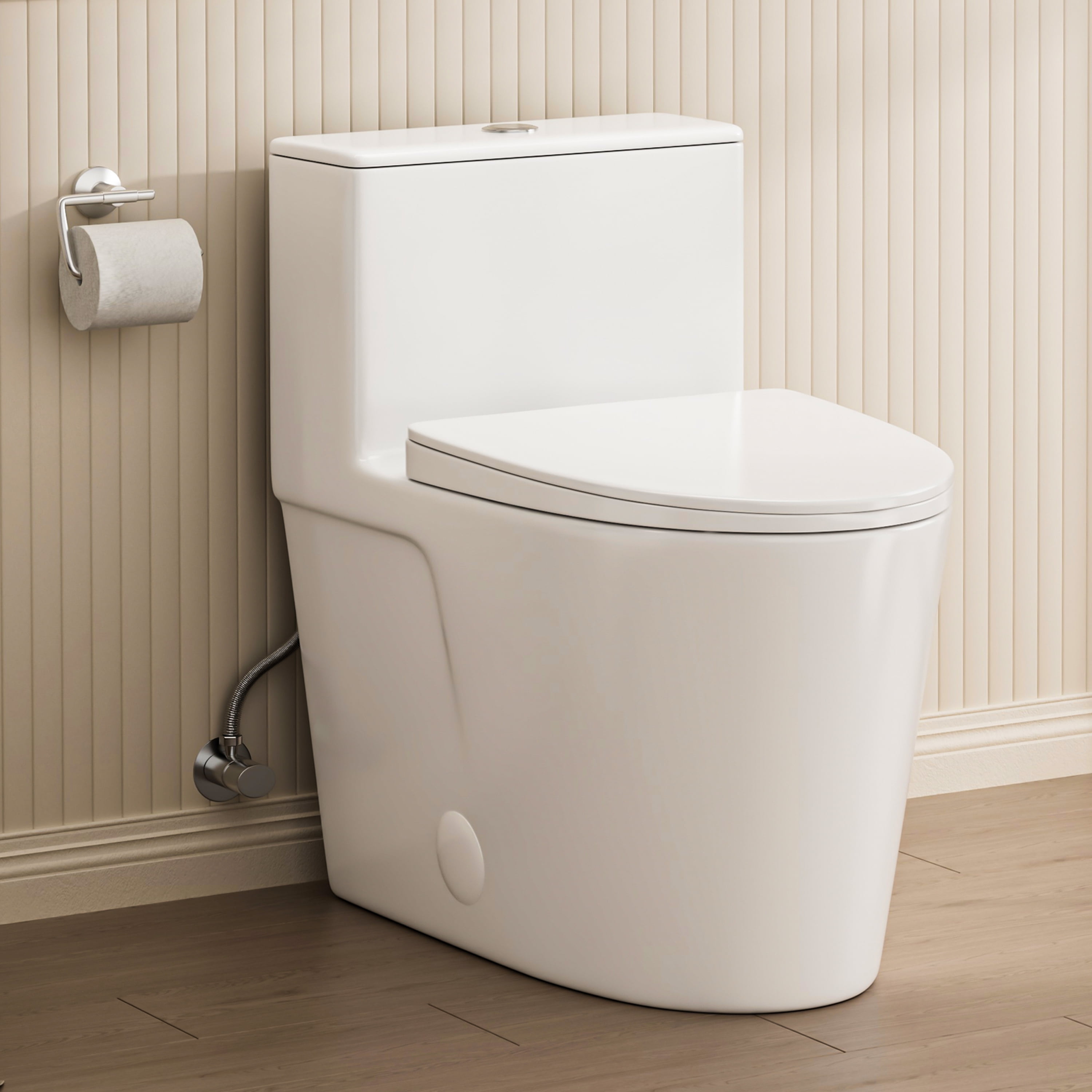 Casta Diva Modern Toilet Elongated One-Piece Toilet with Power Dual ...