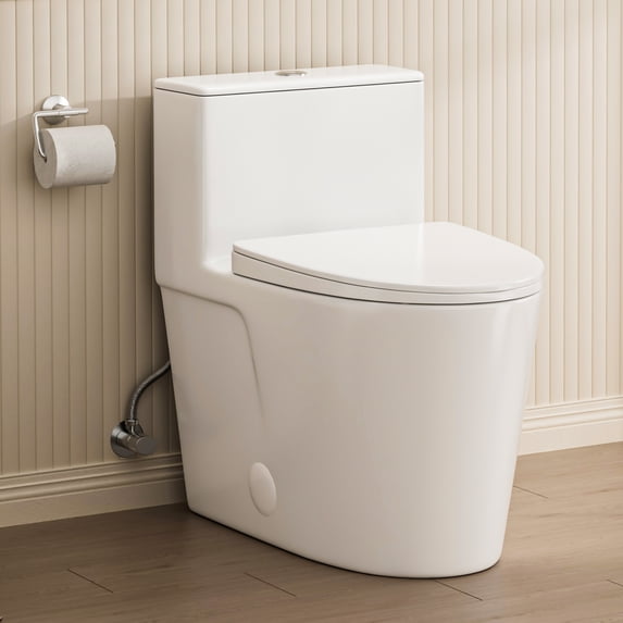 Casta Diva Modern Toilet Elongated One-Piece Toilet with Power Dual ...