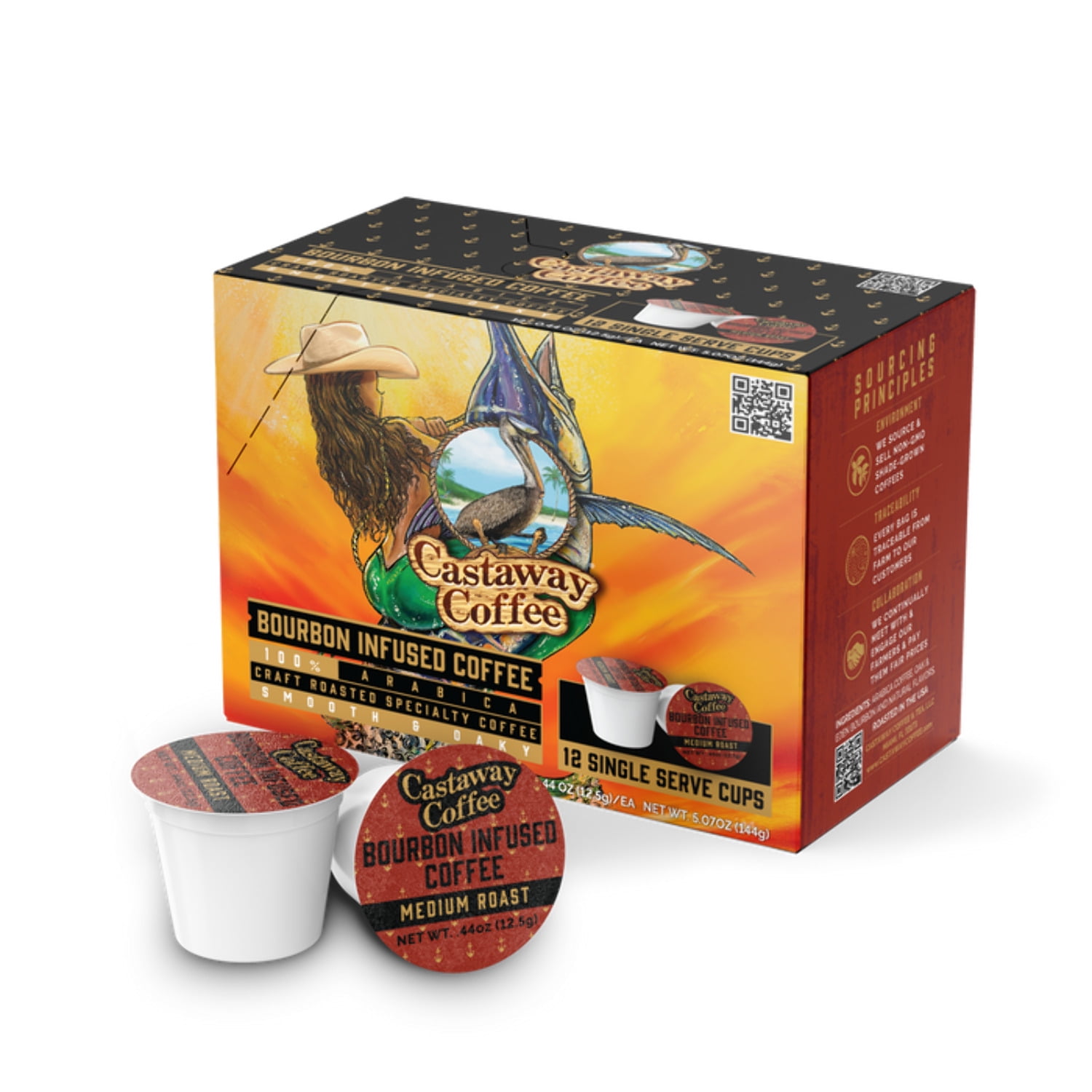 Castaway Coffee Bourbon K-Cup Pod 12 Count - Walmart.com