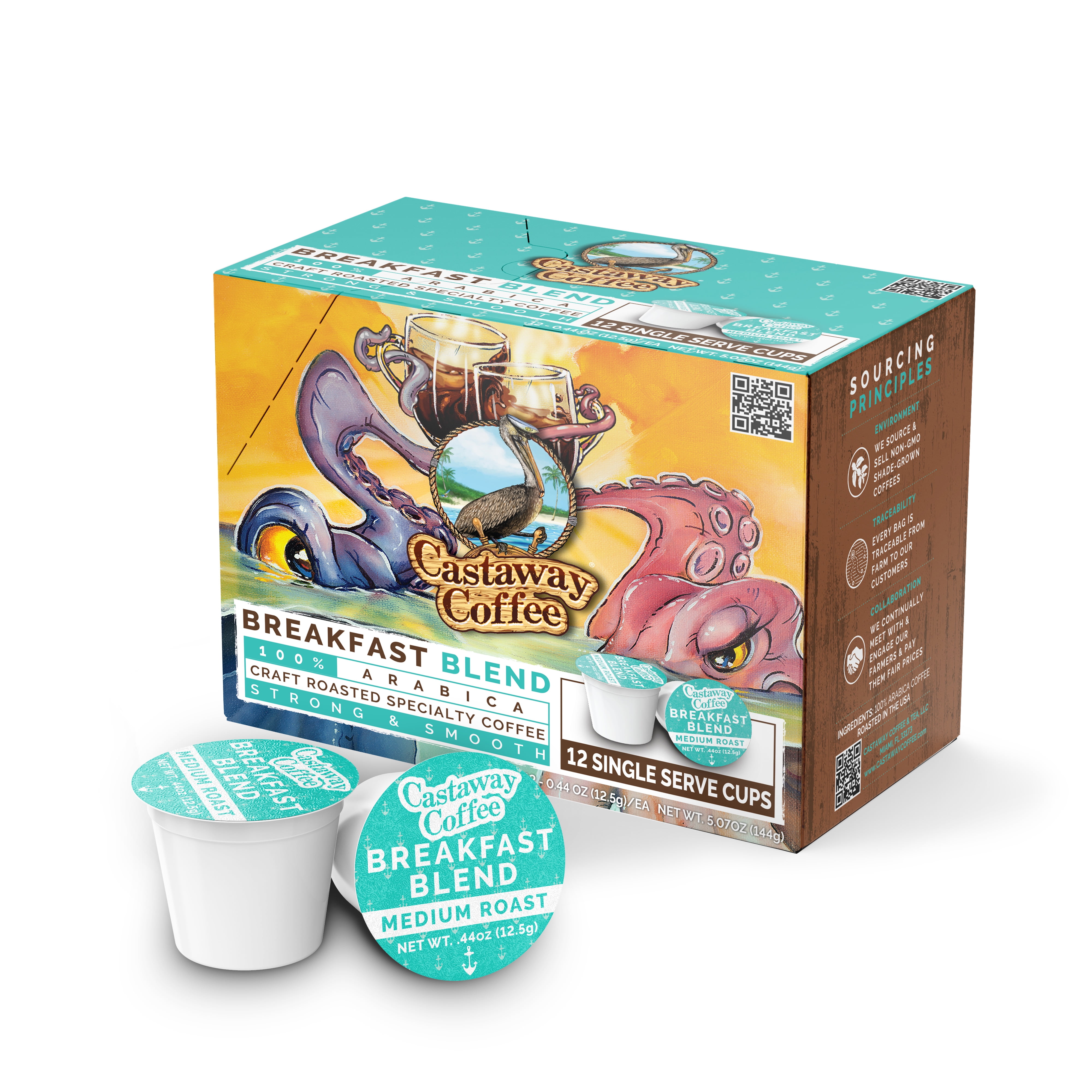 Castaway Coffee Breakfast Blend K-Cup Pod 12 Count - Walmart.com