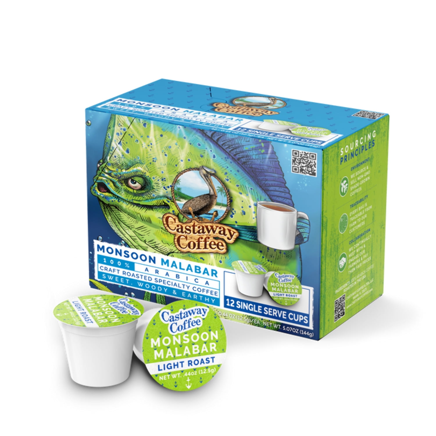 Castaway Coffee Monsoon Malabar K-Cup Pod 12 Count - Walmart.com