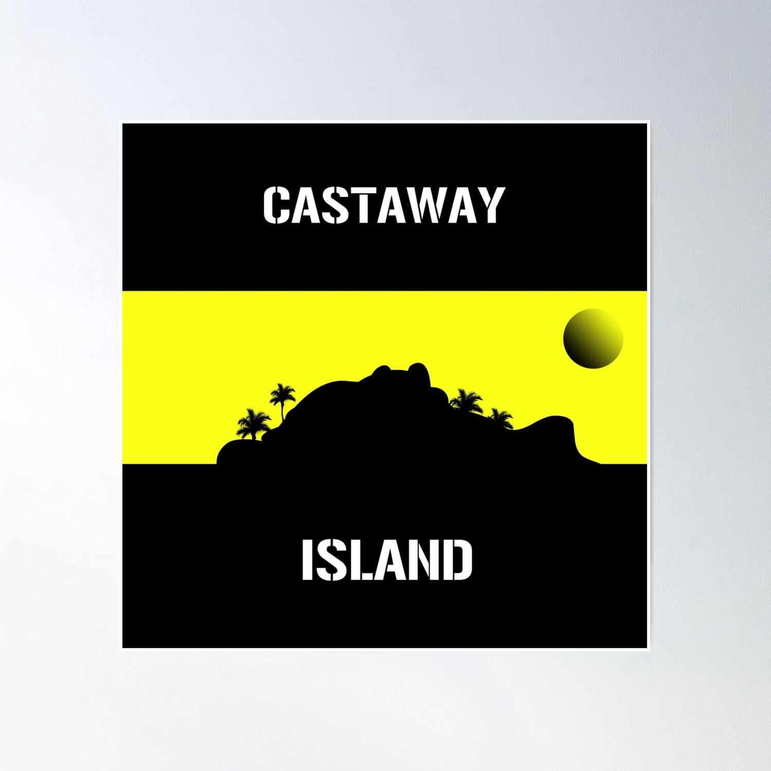 Castaway Island Poster Wall Art, Modern Wall Decor, 30x30 UNFRAMED ...