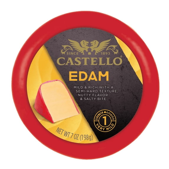 Castello Gourmet Edam Cheese, Wax Round, 7 oz. - Walmart.com