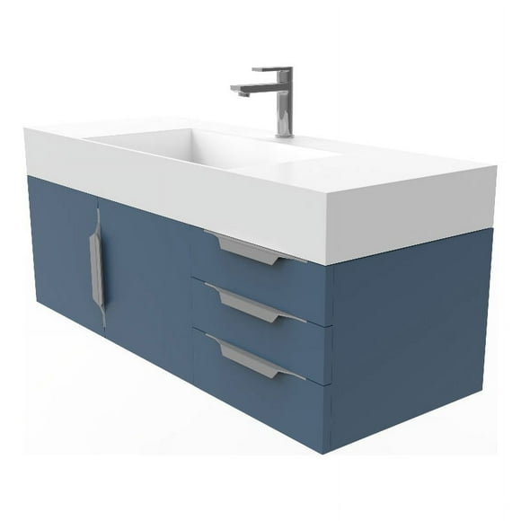 Blue Floating Vanity