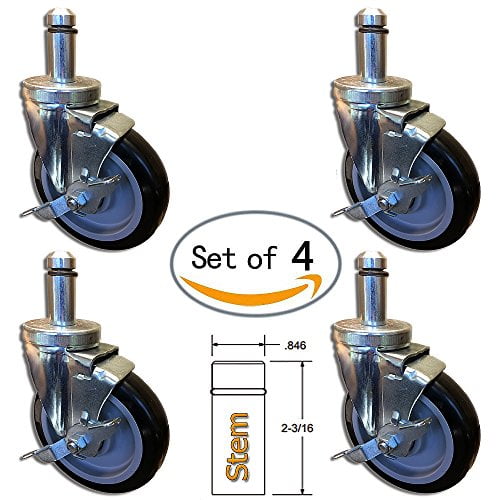 Caster Barn - NEW 5" Caster set for Metro Wire Shelving - Set of 4 ...