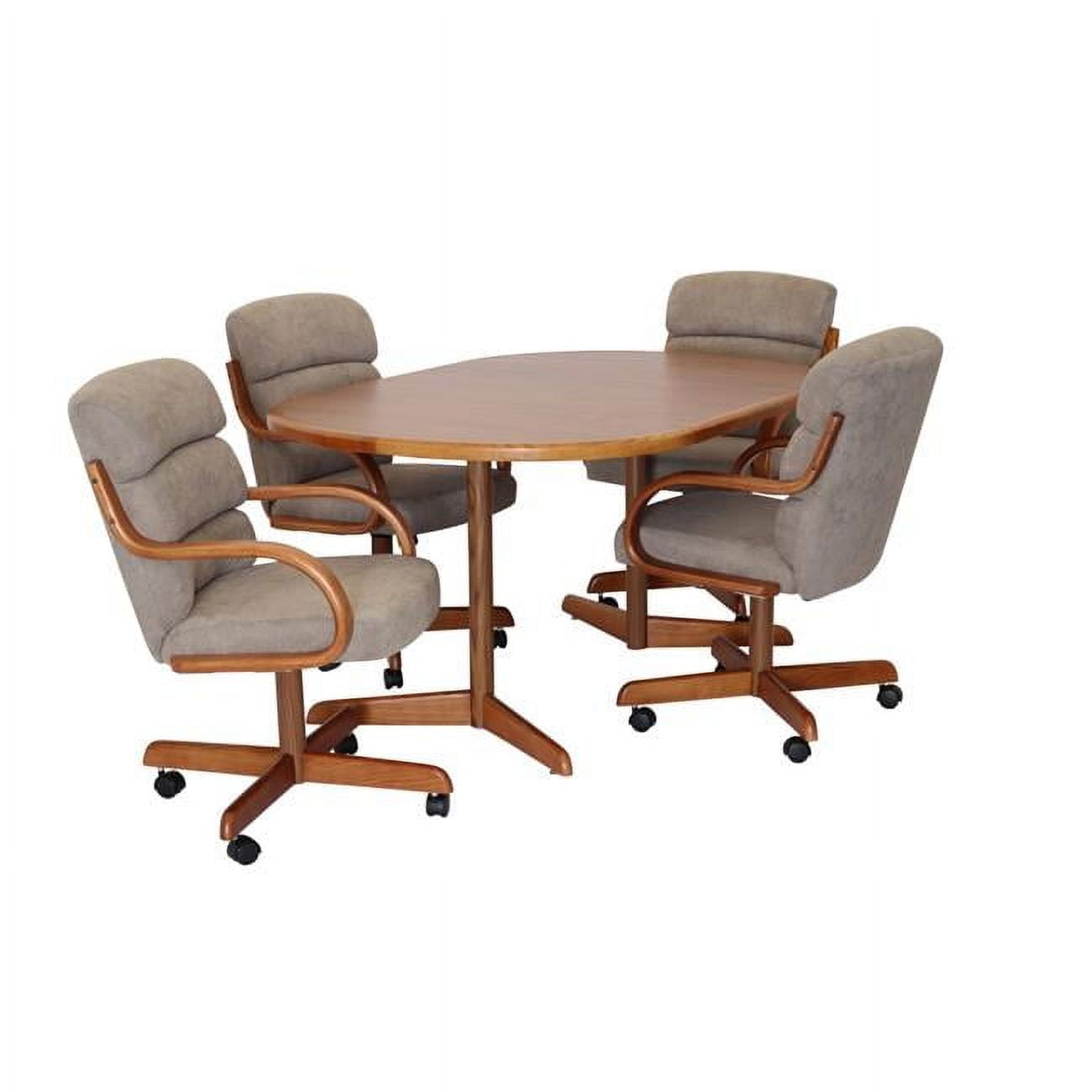 Caster Chair Company 5-Piece 42x[42/60] Caster Dining Set Wood Edge ...