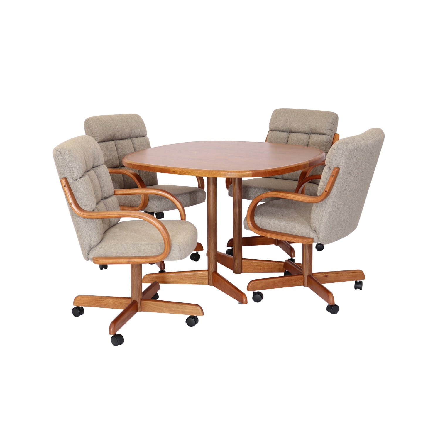 Caster Chair Company Camile 5-Piece 42x42 Square Round Dinette Set ...