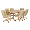 Caster Chair Company 7-Piece 42x[42/60] Caster Dining Set Wood Edge ...
