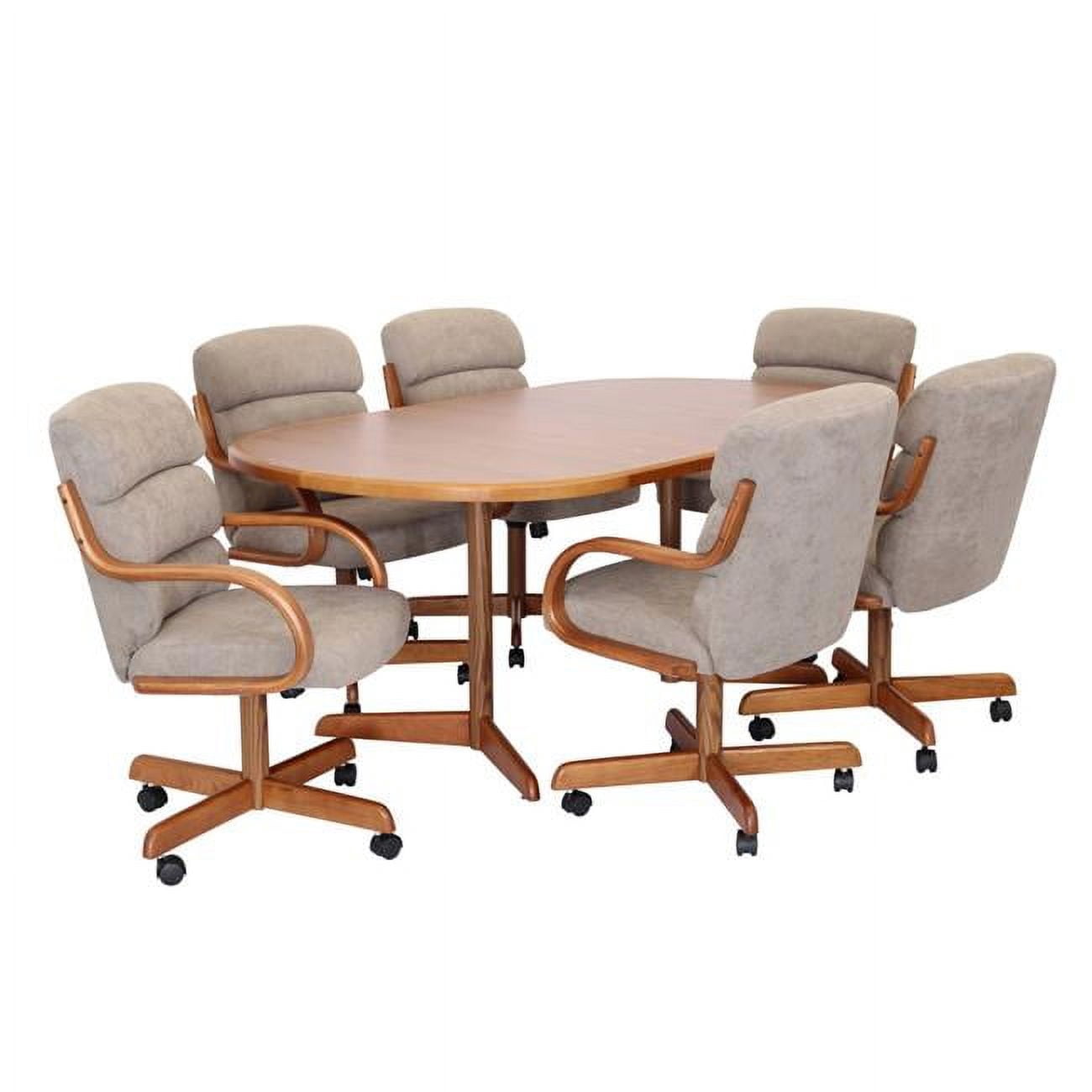 Caster Chair Company 7-Piece 42x[54/72] Caster Dining Set Wood Edge ...