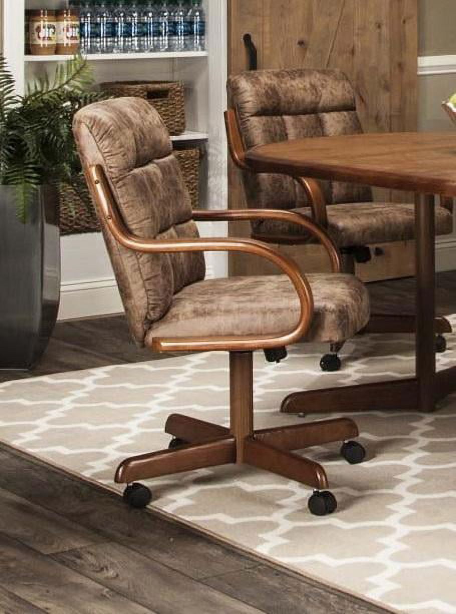 Caster Chair Company Bernard Swivel Tilt Caster Arm Chair in Rawhide ...