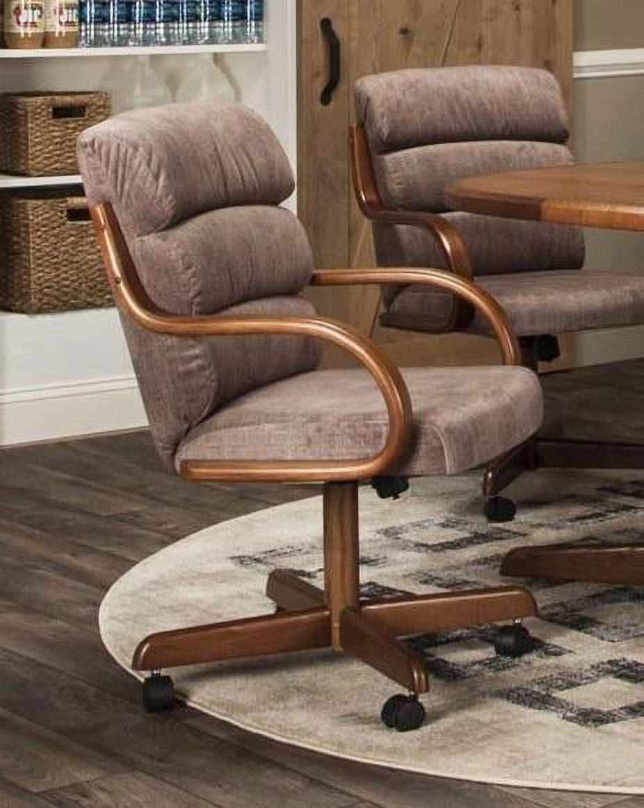 Caster Chair Company Hamilton Swivel Tilt Caster Arm Chair in Tawny ...