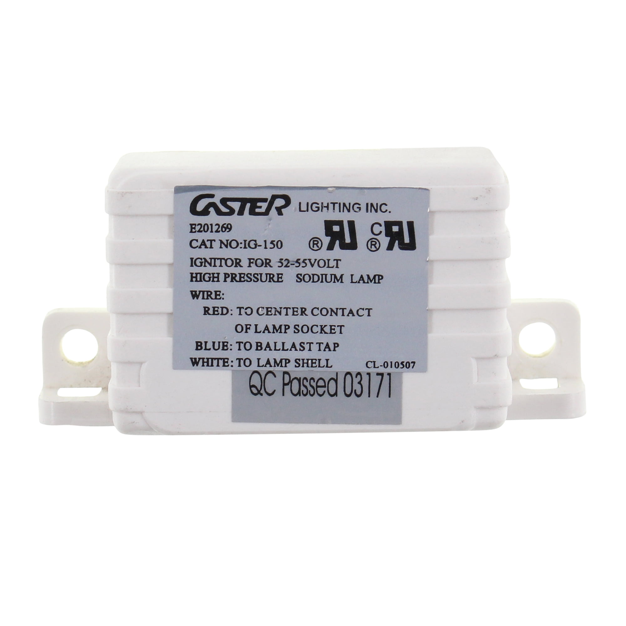 Caster IG-150 Ignitor For 52-55-Volt High Pressure Sodium Lamp ...