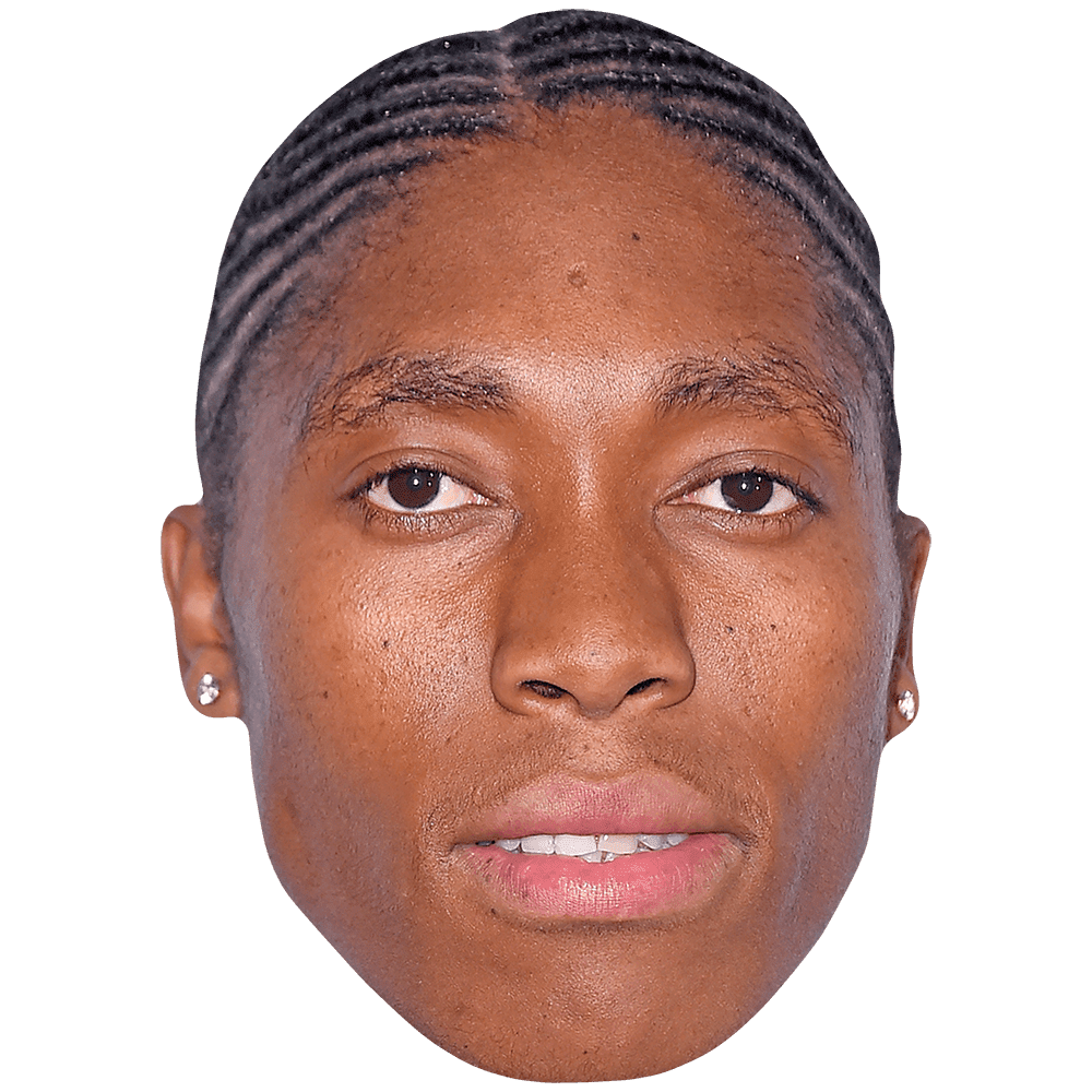 Caster Semenya (Braids) Celebrity Mask, Flat Card Face, Fancy Dress ...